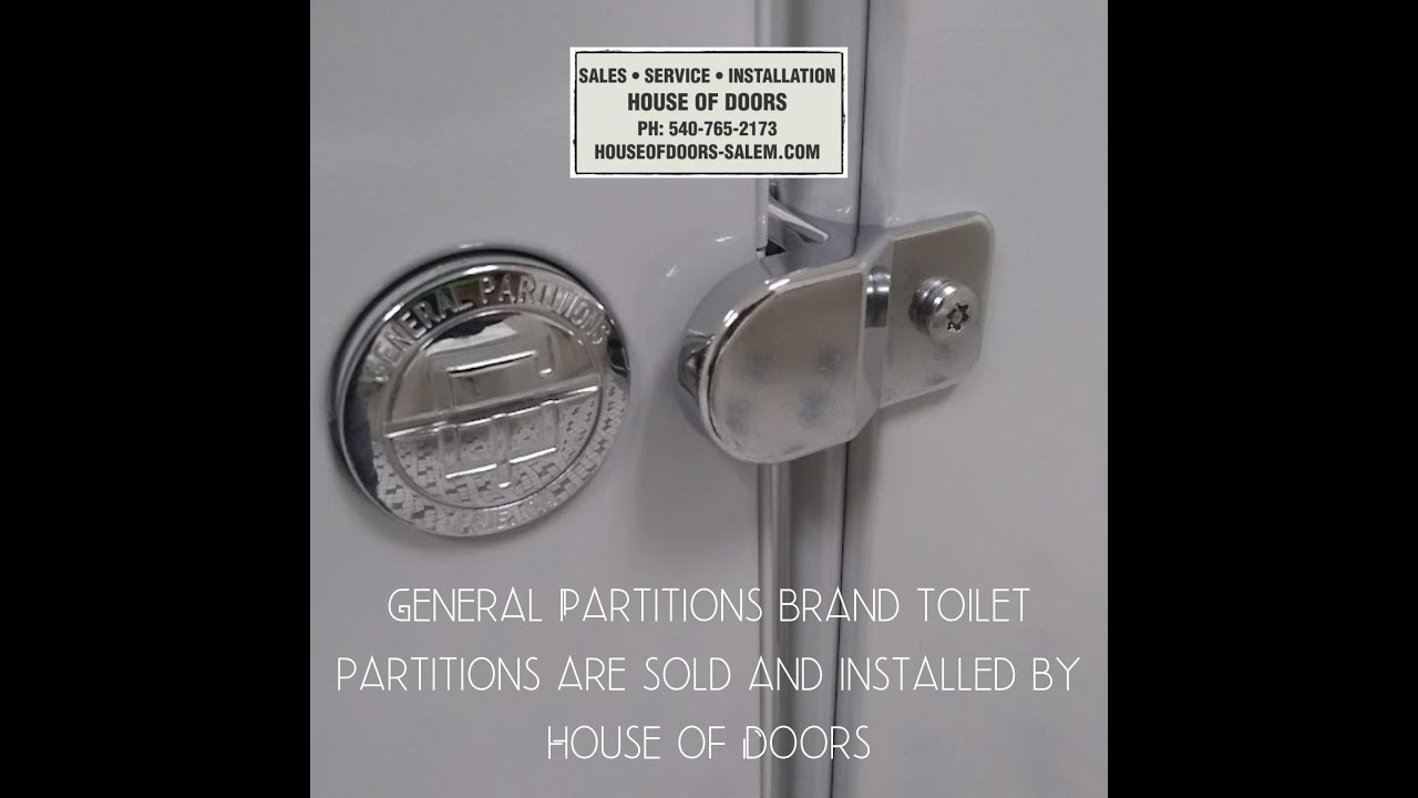 General Partitions brand toilet partitions - YouTube