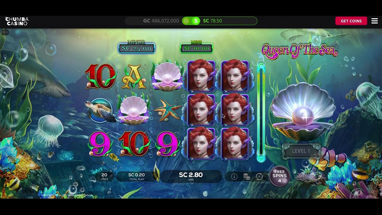 Minor Hit!! - Queen of the Sea - New Game on Chumba - 162x win!! - YouTube