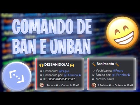 COMO FAZER COMANDO DE BAN E UNBAN | Discord dbd #6 - YouTube