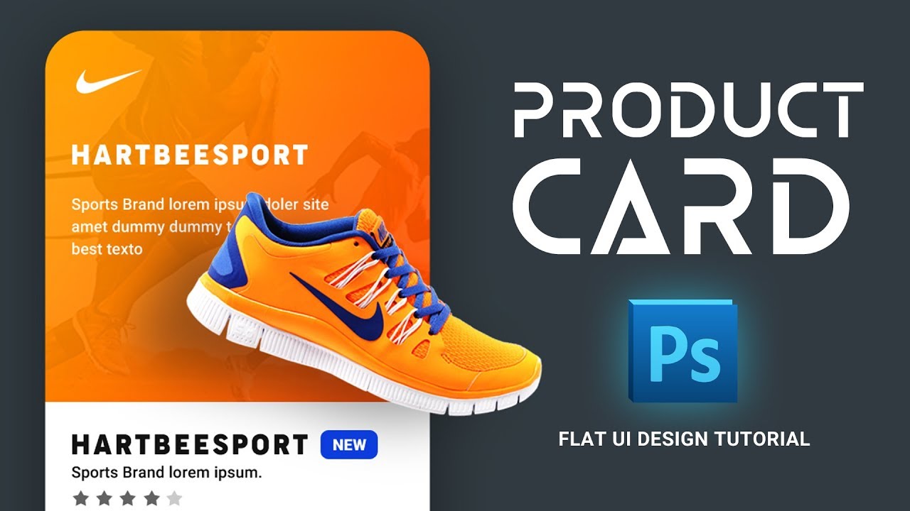 Product Card Design in Photoshop Tutorial | Ui Design in Photoshop ...