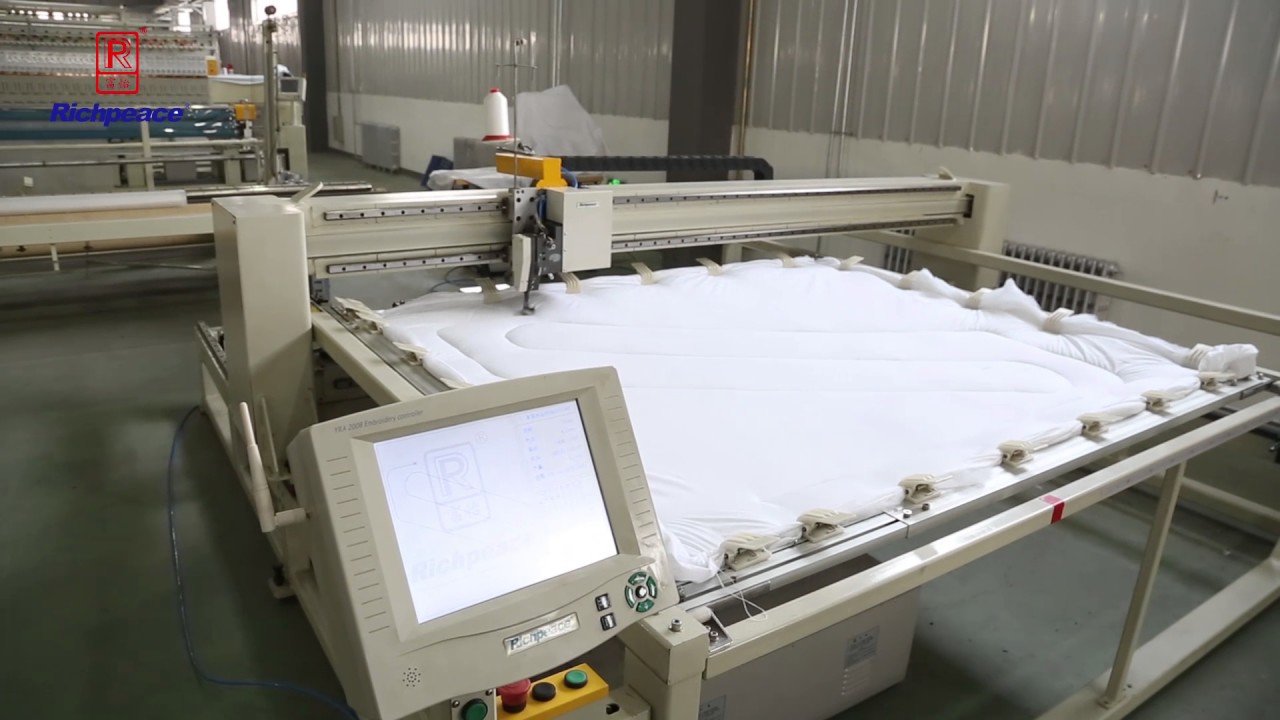 Richpeace computerized single head quilting machine fixed head type ...