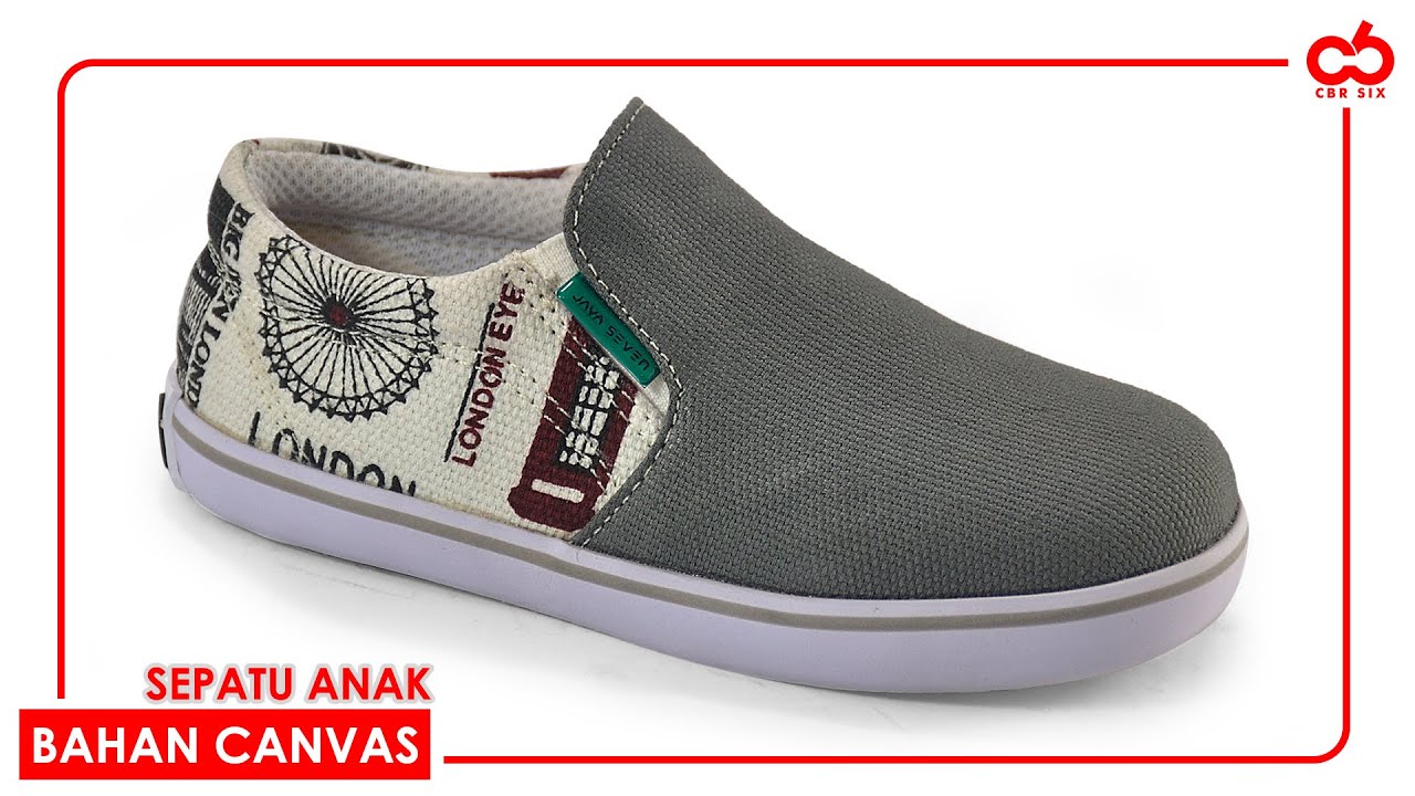 JAVA SEVEN SEPATU ANAK LAKI-LAKI CANVAS ABU [HMN 701] - YouTube