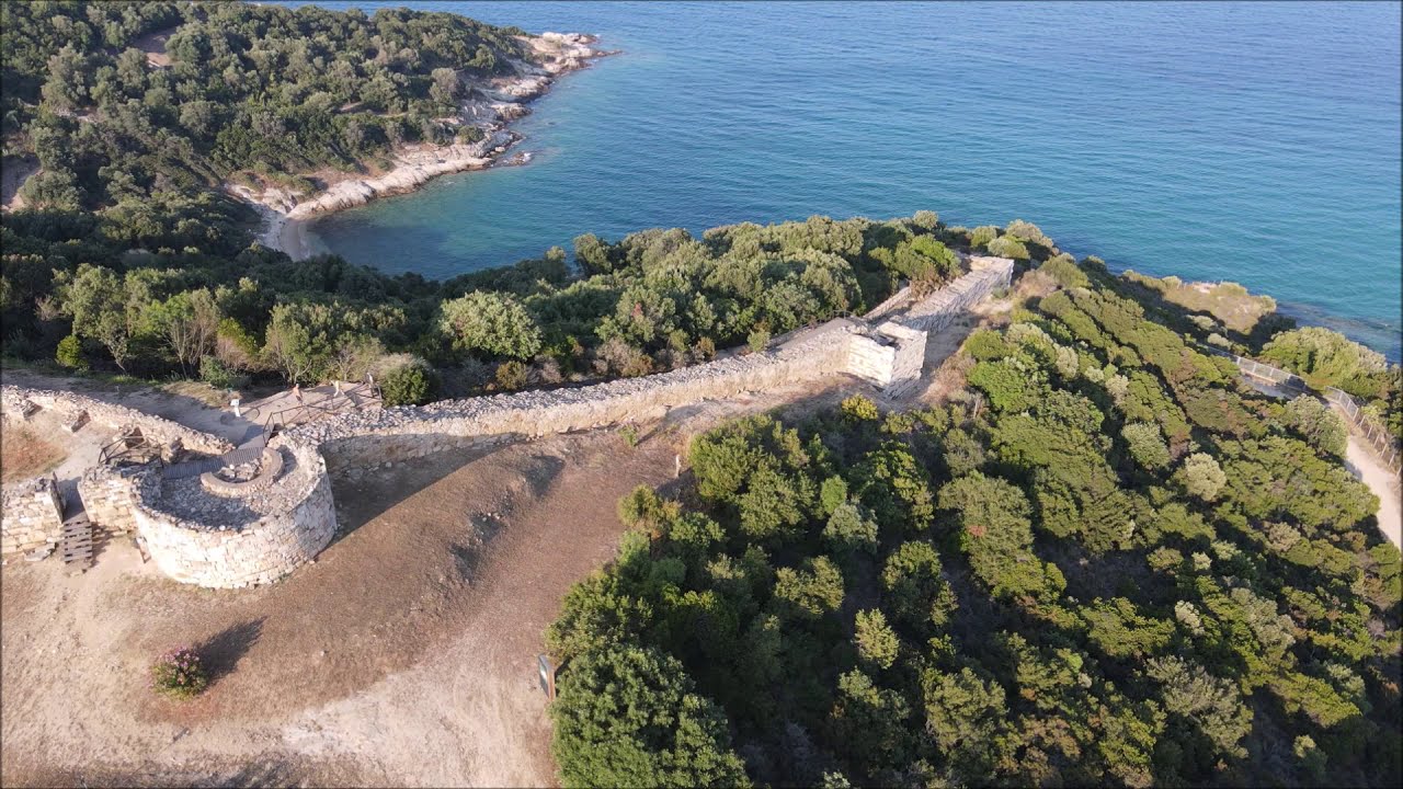 Αρχαια Σταγειρα Ολυμπιαδα Χαλκιδικι. Απο Ψηλα με Drone,Ancient city ...