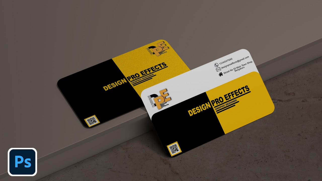 Business card design in Adobe Photoshop| Business Card Tutorials ...