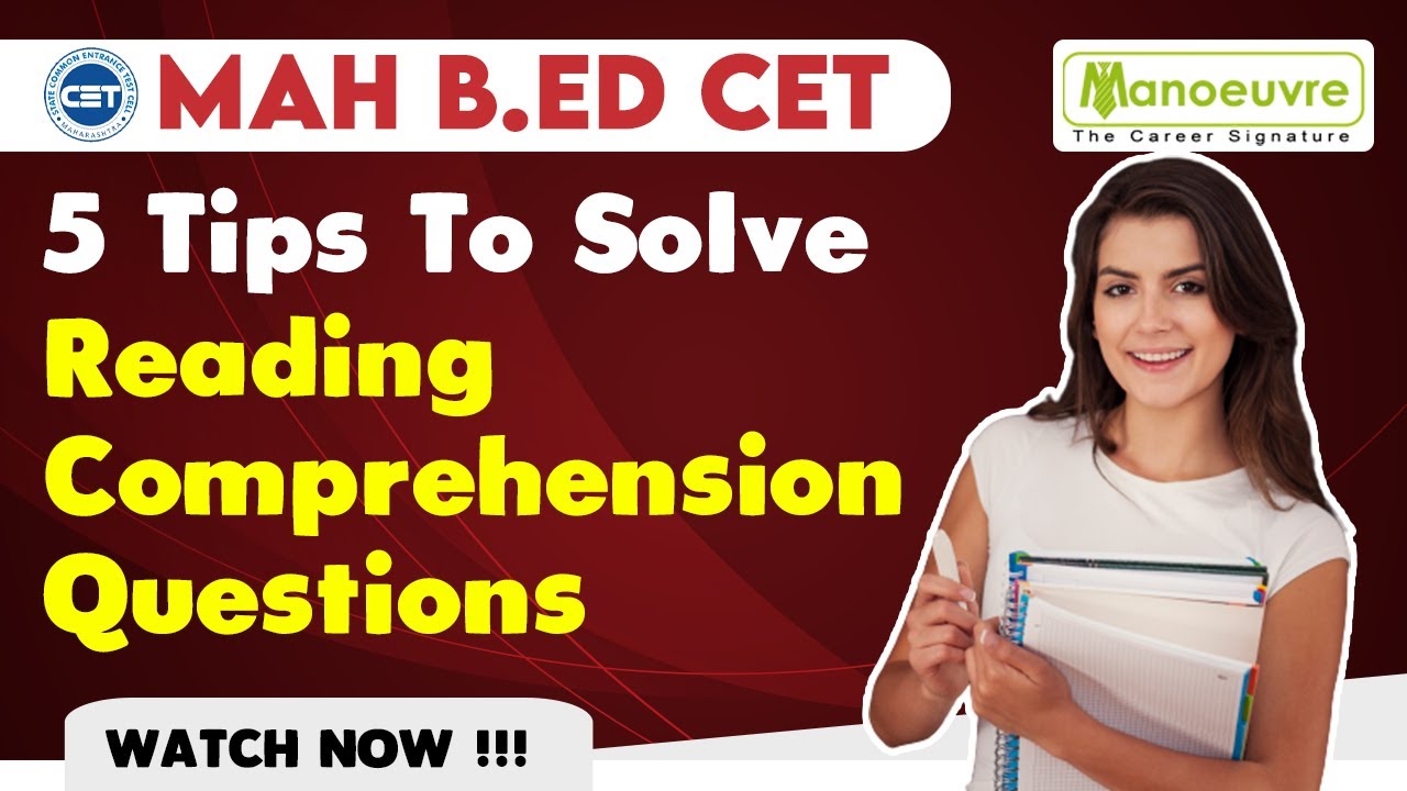 MAH B.ED CET & ELCT | 5 Tips to Solve Reading Comprehensive Questions ...