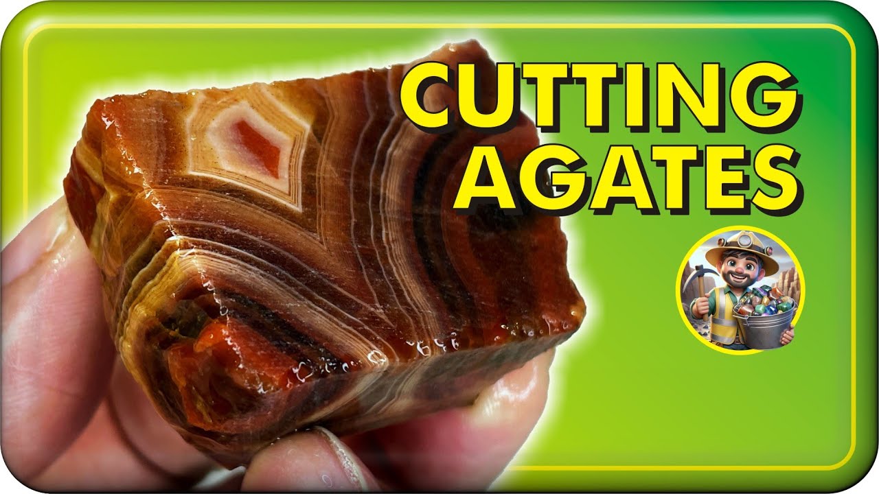 Cutting Beautiful Agates #crystals #gemstone #rocksandminerals #agate # ...