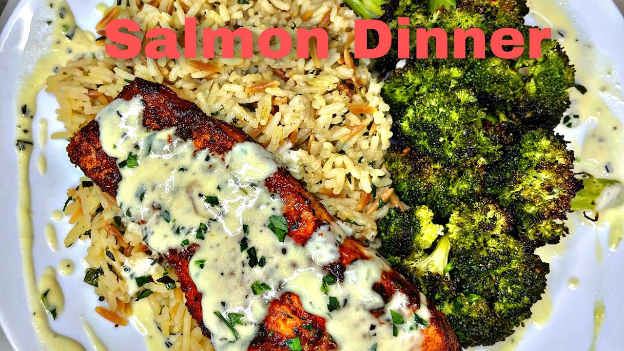 Salmon and Rice Pilaf Dinner | How to Skin Salmon - YouTube