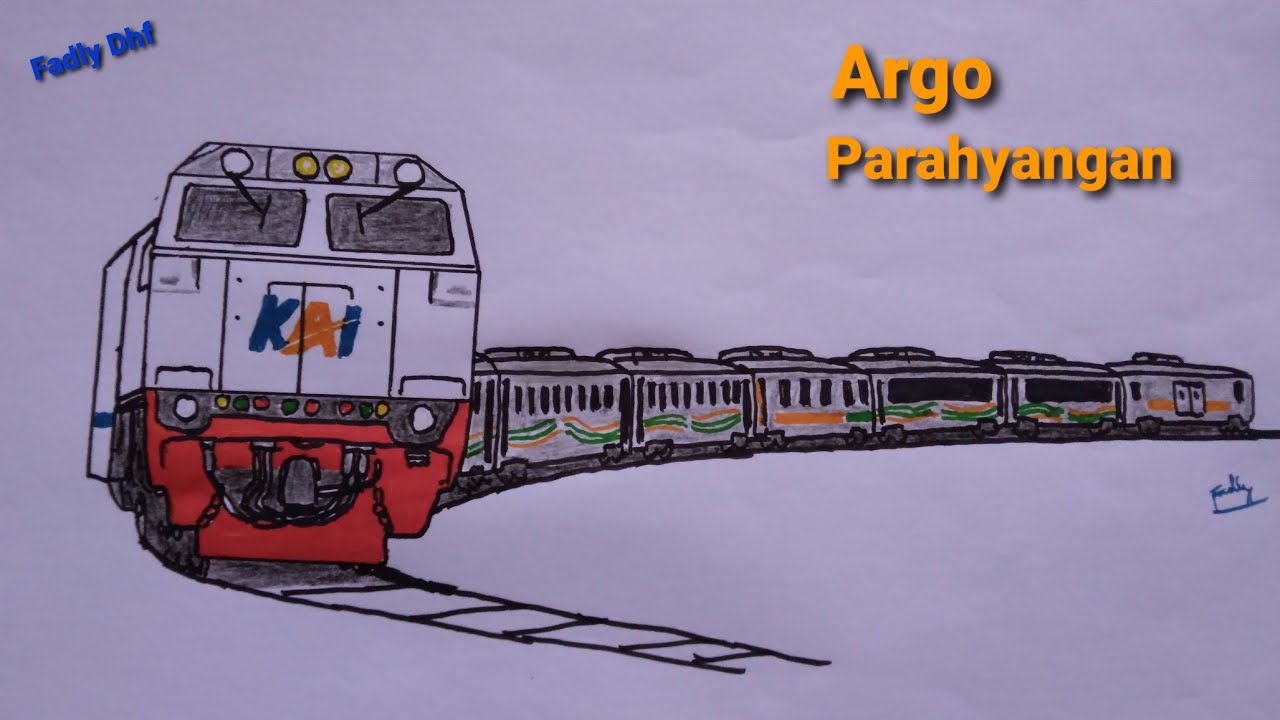 Menggambar KA ARGO PARAHYANGAN | drawing Train - YouTube