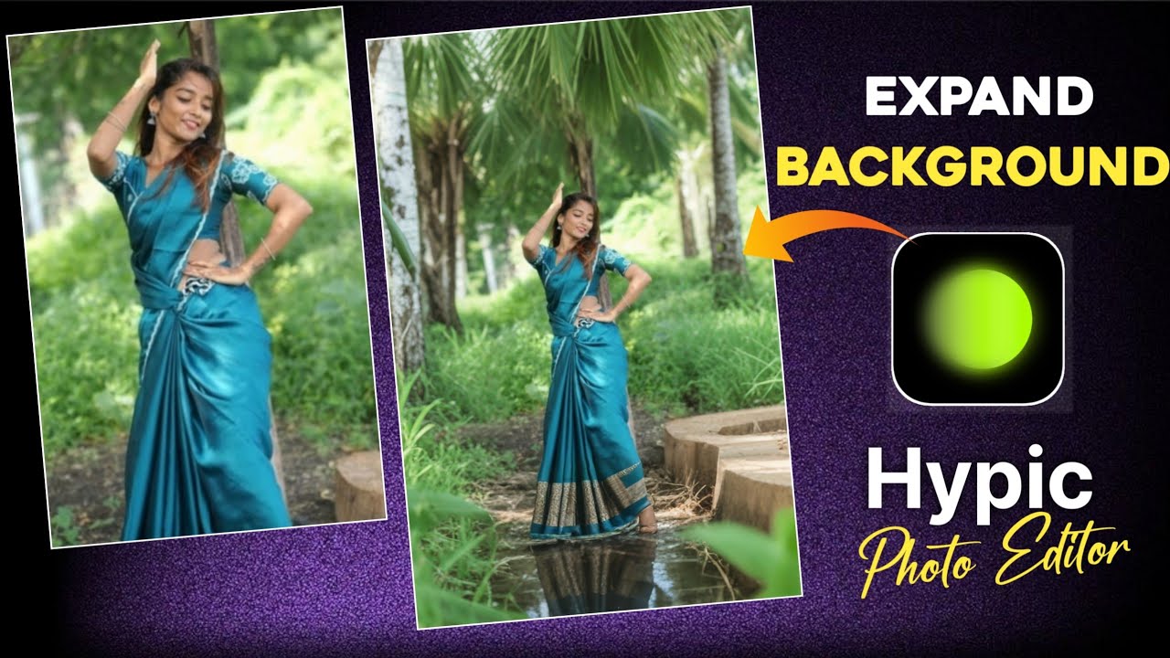 Hypic Photo Editing telugu | Expand Photo Background | hypic app - YouTube