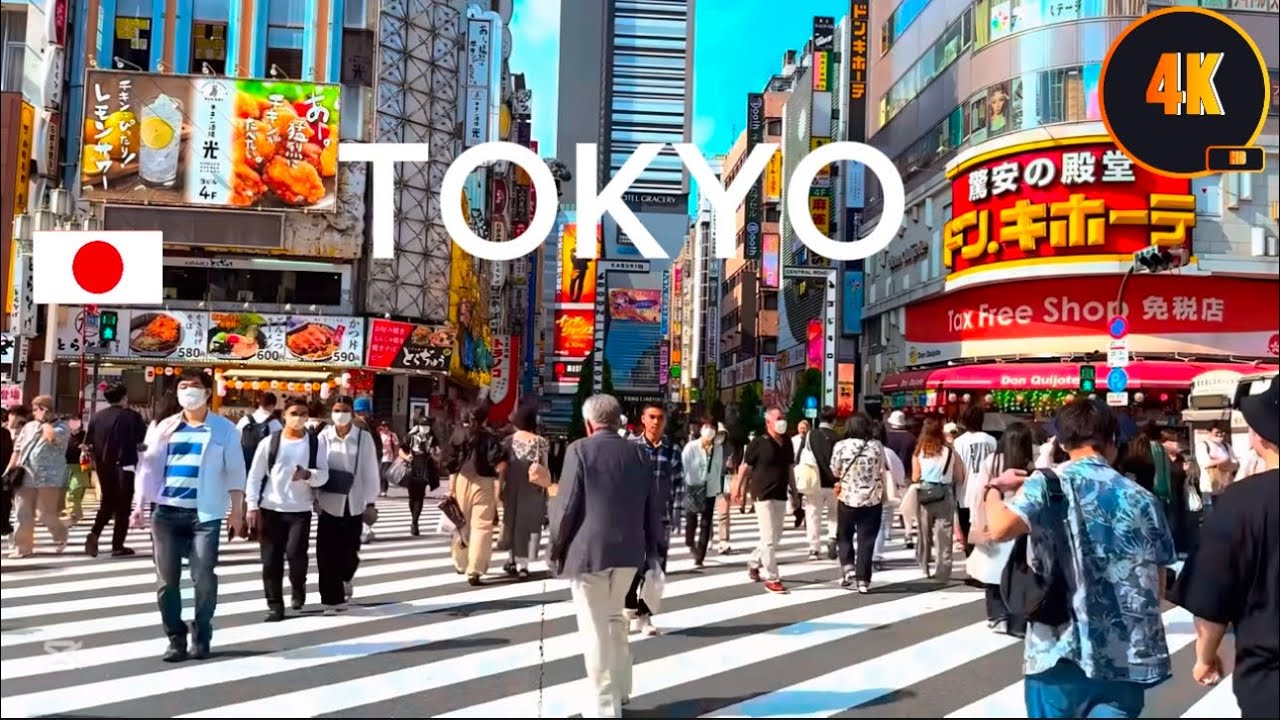 Tokyo Walking Tour - Walk the • Streets of Japan day and night 🇯🇵 4K ...