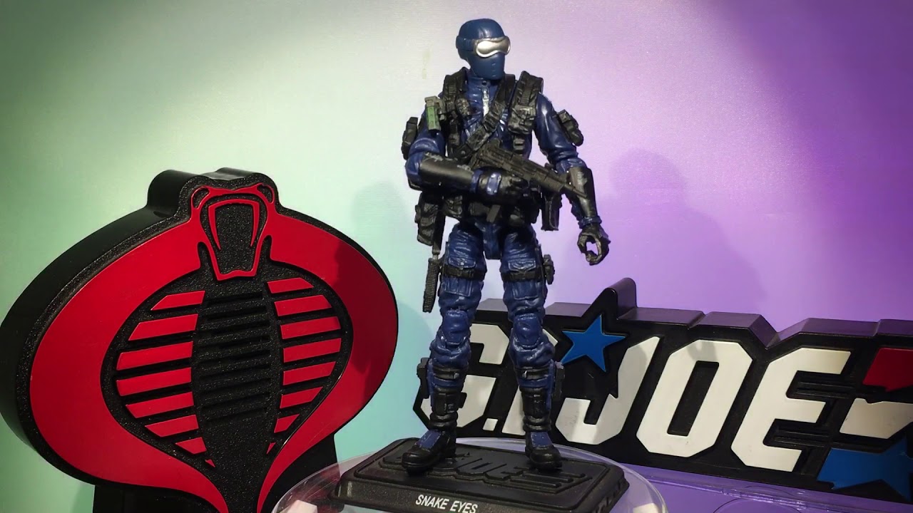 Custom GI Joe "Blue Commando Snake Eyes" Action Figure - YouTube