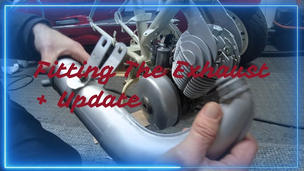 Mobylette AV33 ( 1953 ) Exhaust Fitting and Update - YouTube