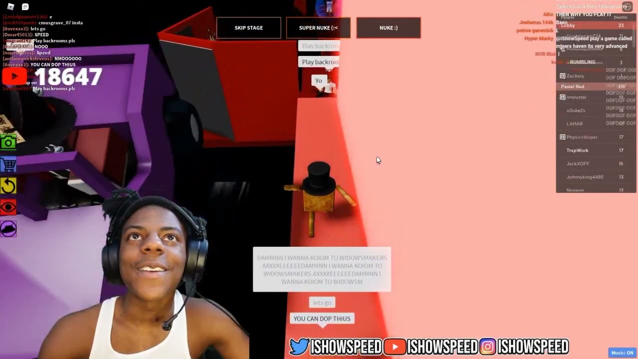 IShowSpeed Playing Roblox Parkour Obby - YouTube