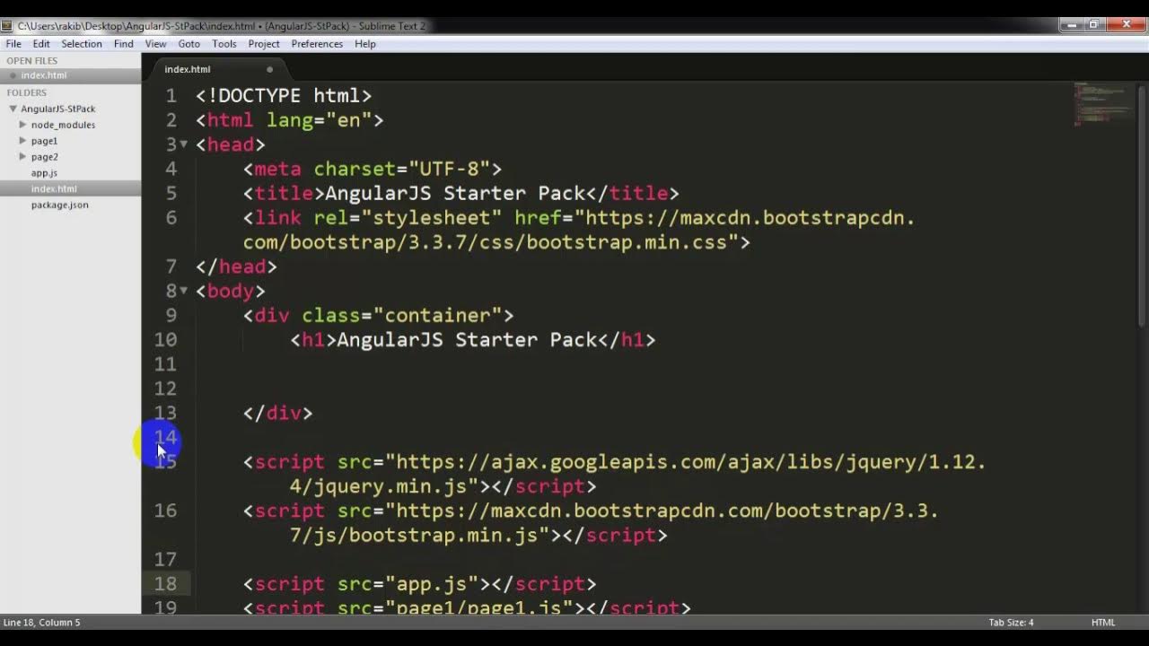 How to create AngularJS starter Kit by using CDN - YouTube