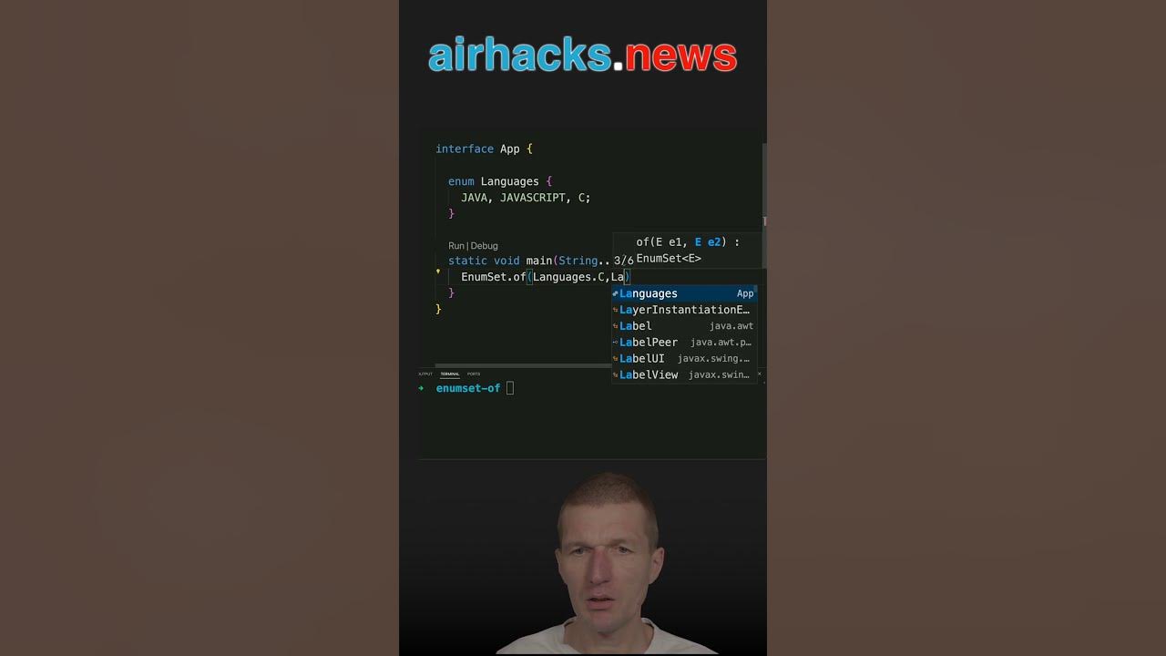 Slicing The Enum With Enumsetof Java Shorts Coding Airhacks Youtube