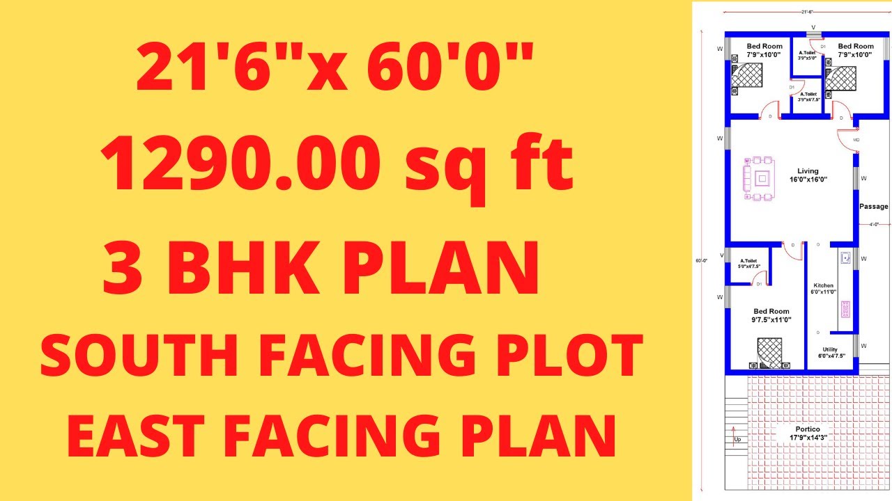 3 BHK SOUTH FACING PLOT EAST FACING ENTRANCE AS PER INDIAN VASTU,HOUSE ...