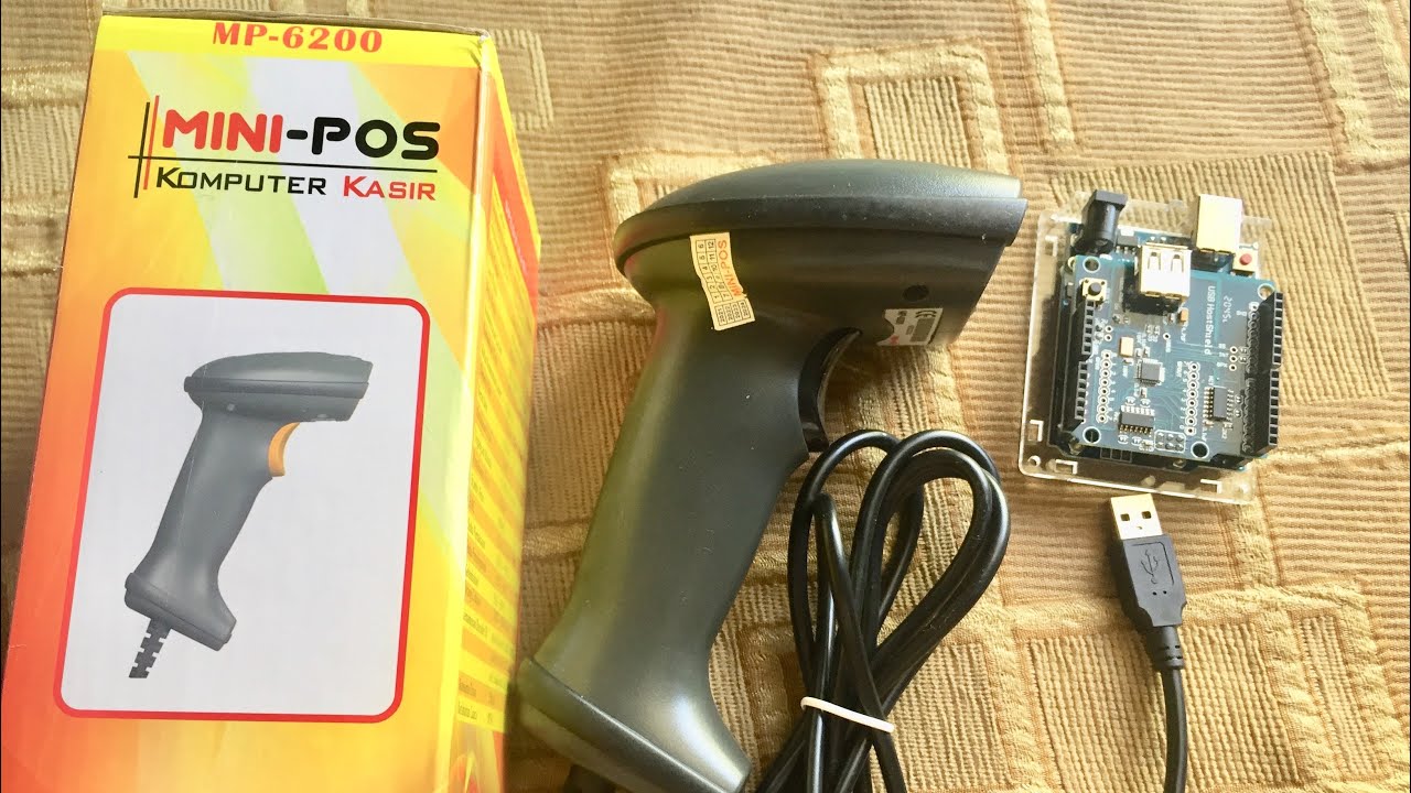BARCODE SCANNER MINI-POS MP6200 ARDUINO - YouTube