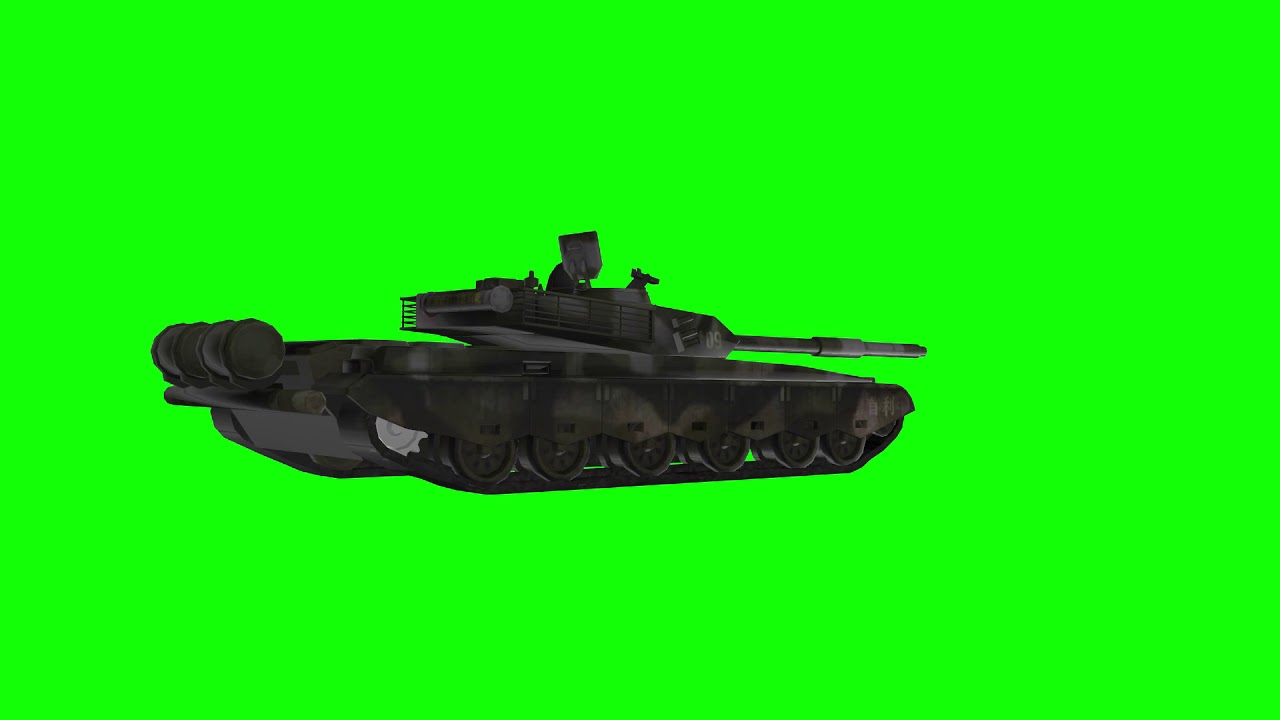 Green Screen: 3D tank video clips. Military footage on a green ...