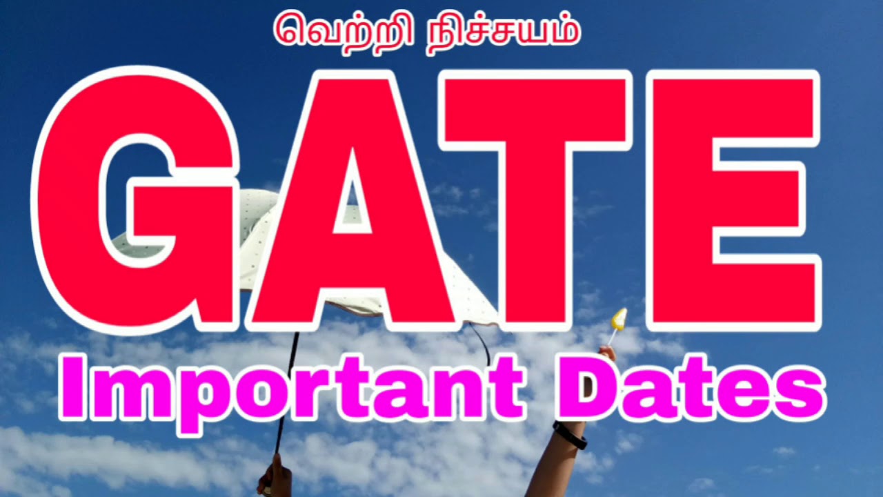 GATE Important Dates - YouTube