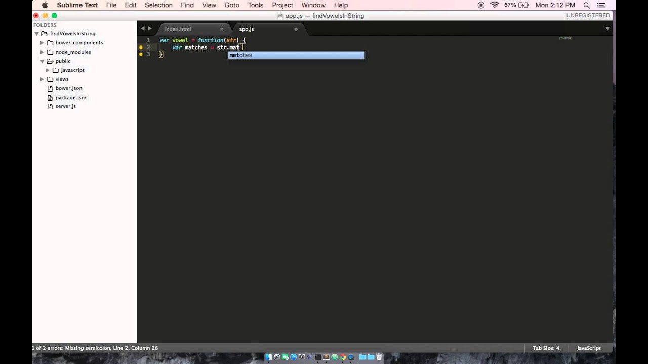 Intro To Javascript Find The Vowels Of A String Youtube