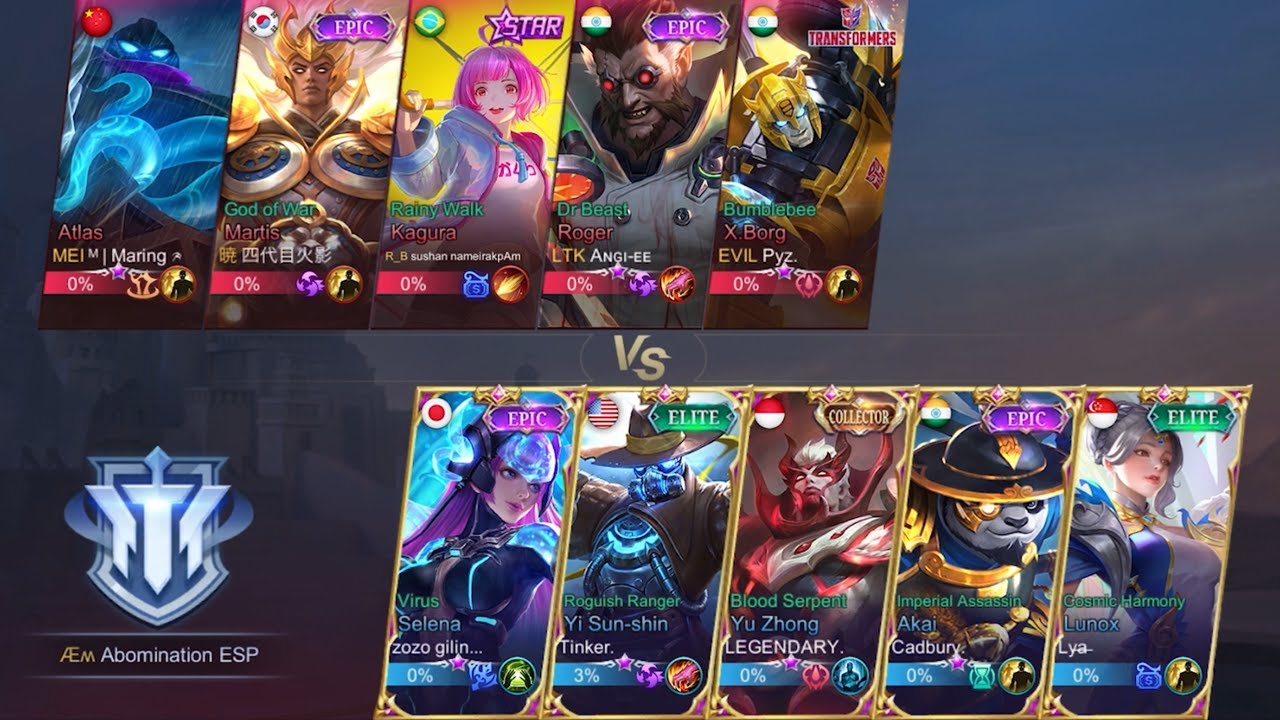 Abomination meet Evil Esp. member in Rank Game | Mobile Legends - YouTube