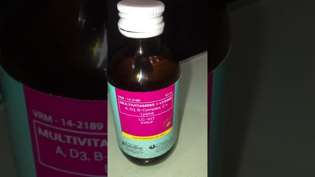 ASMR satisfying LC-VIT SYRUP for Veterinary use only - YouTube