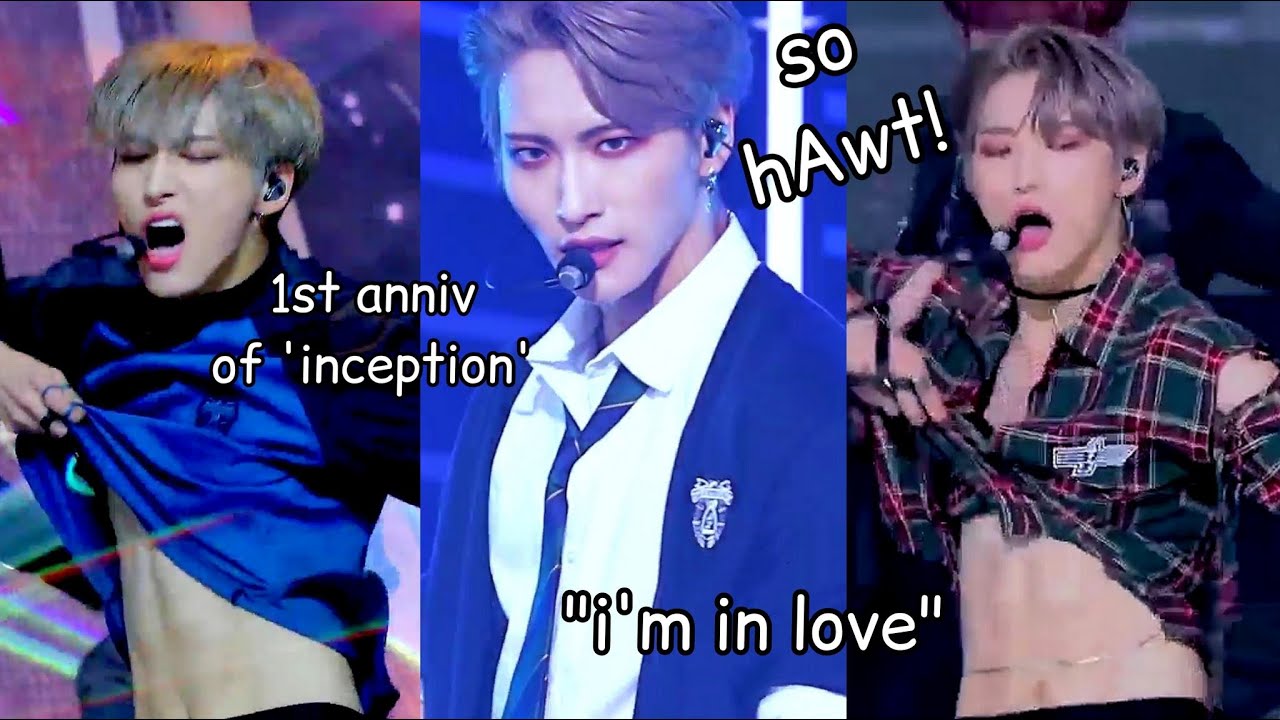 compilation of ateez seonghwa's "i'm in love" from 'inception' stages ...