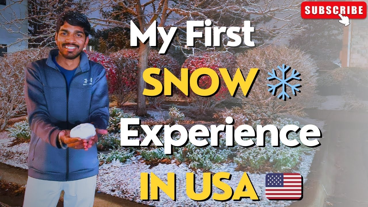 My First Snow ️ experience in the USA 🇺🇸| ఇక్కడ అమెరికాలో మంచు ...