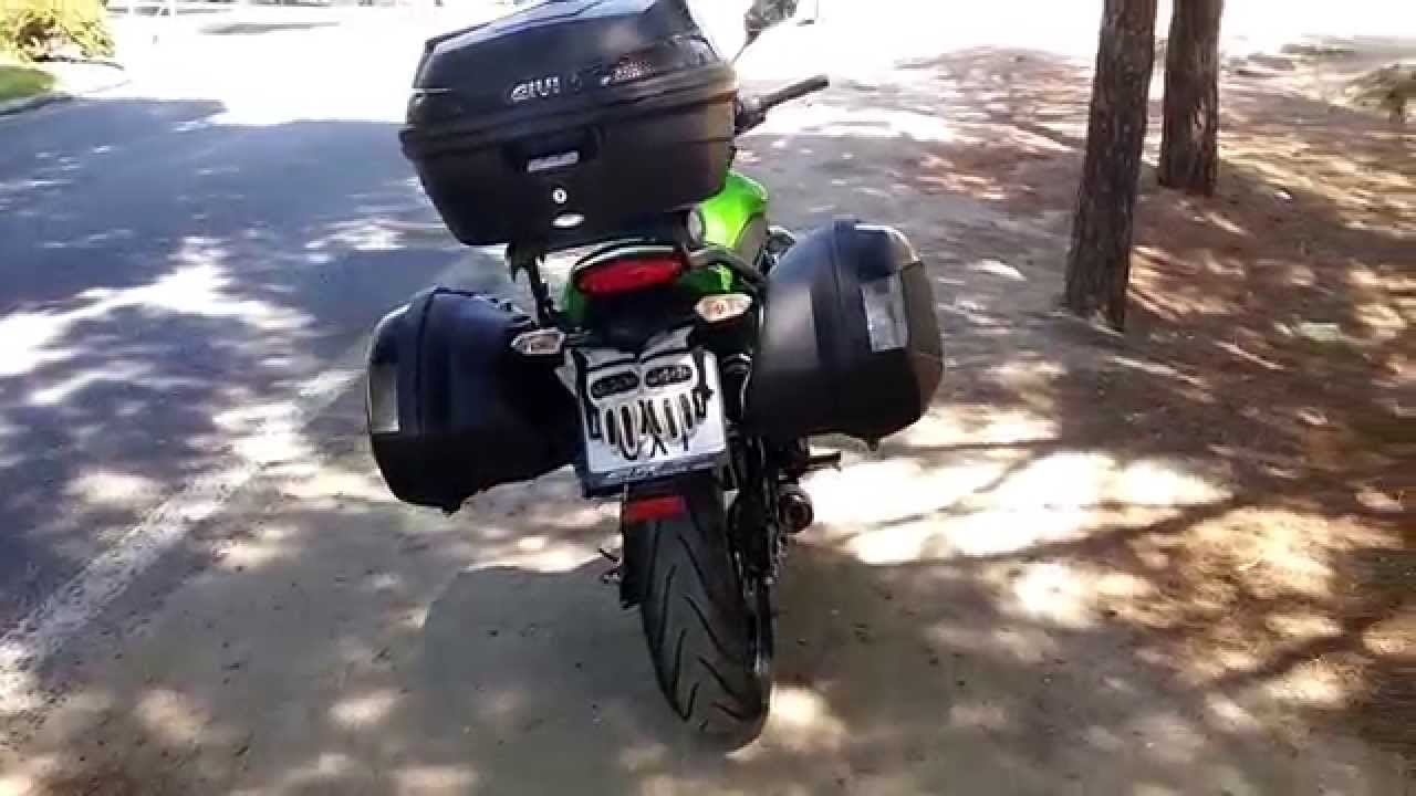 Givi v35 kawasaki er6n - YouTube