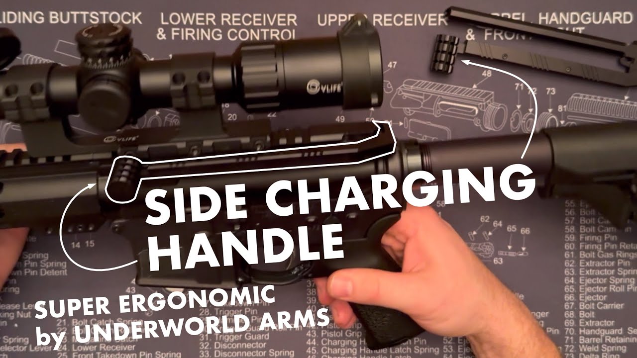 $100 Awesome Drop-in Side Charging Handle for AR Platform Uppers - YouTube
