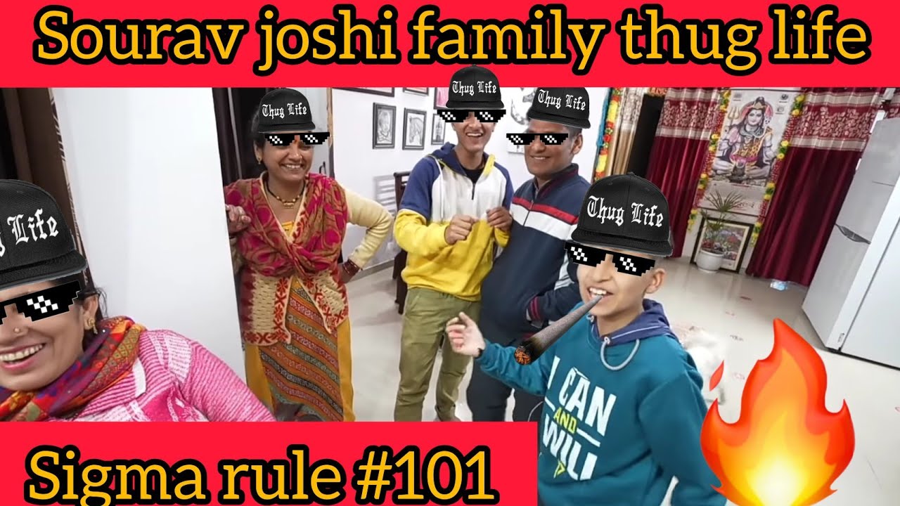 Sourav joshi sigma rule #101 || piyush joshi thug life || @souravjvlogs ...