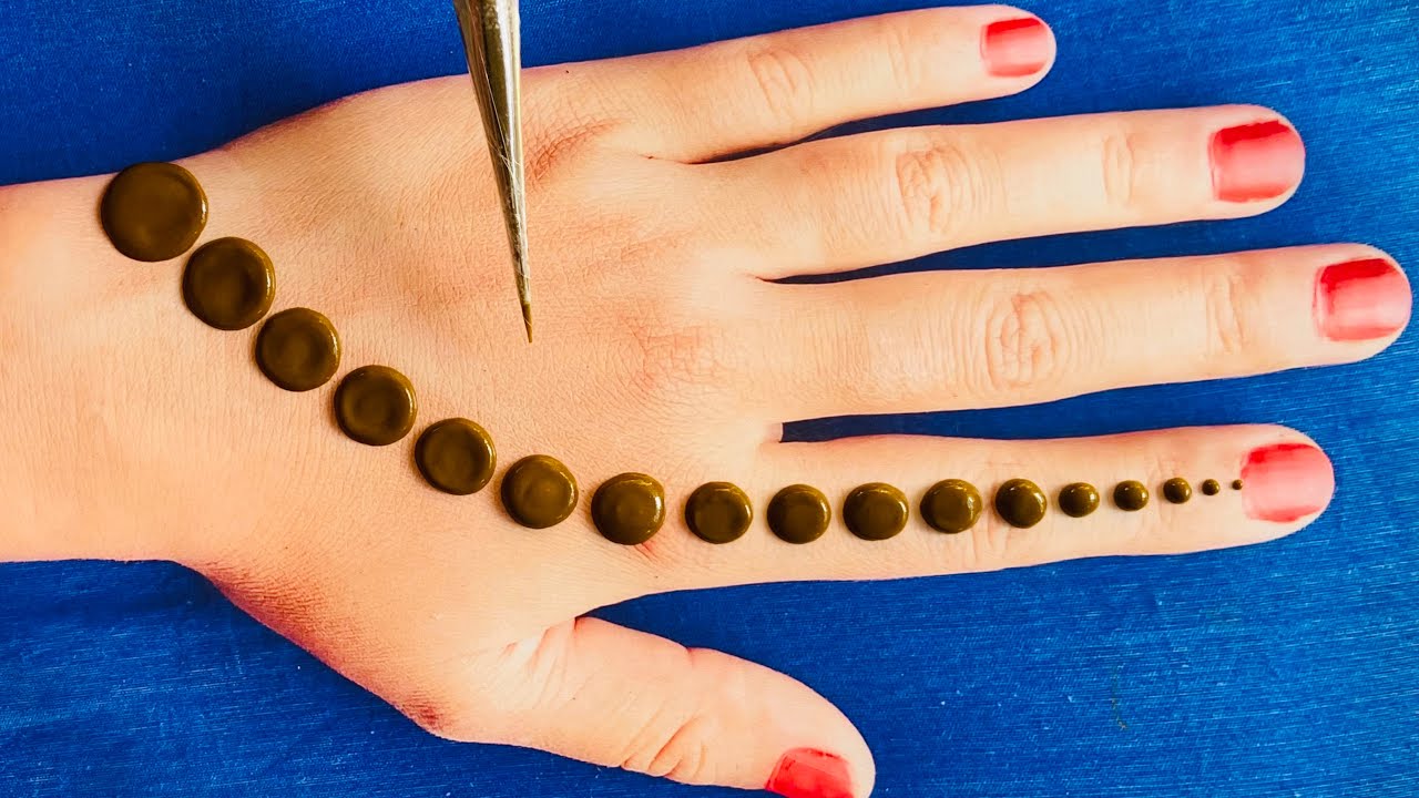 Easy Trick! Stylish Dotted Back Hand Arabic Mehndi Design-Jewellery ...