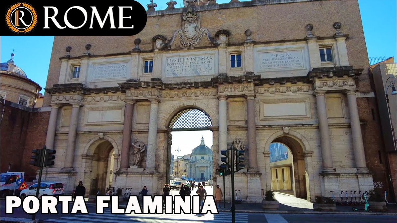 Rome guided tour Porta Flaminia [4K Ultra HD] - YouTube