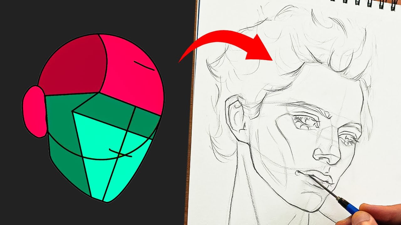 Draw this Portrait with me Step by Step Process - YouTube