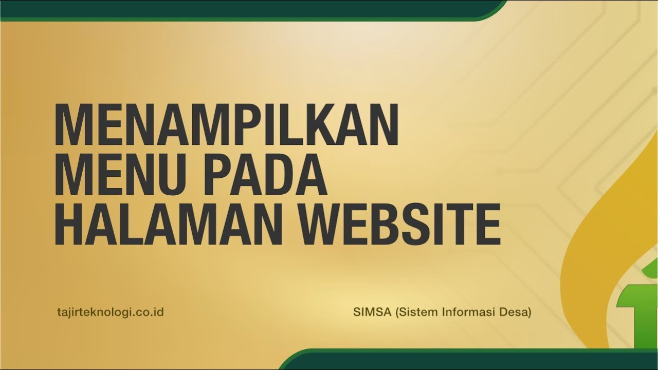 Menampilkan Menu Pada Halaman Website - YouTube
