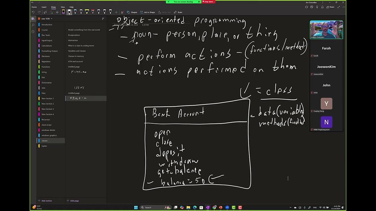 111424 COSC 1336 Python object-oriented programming - YouTube