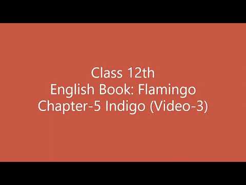 Class 12th English Book: Flamingo Chapter 5 Indigo video-3 - YouTube