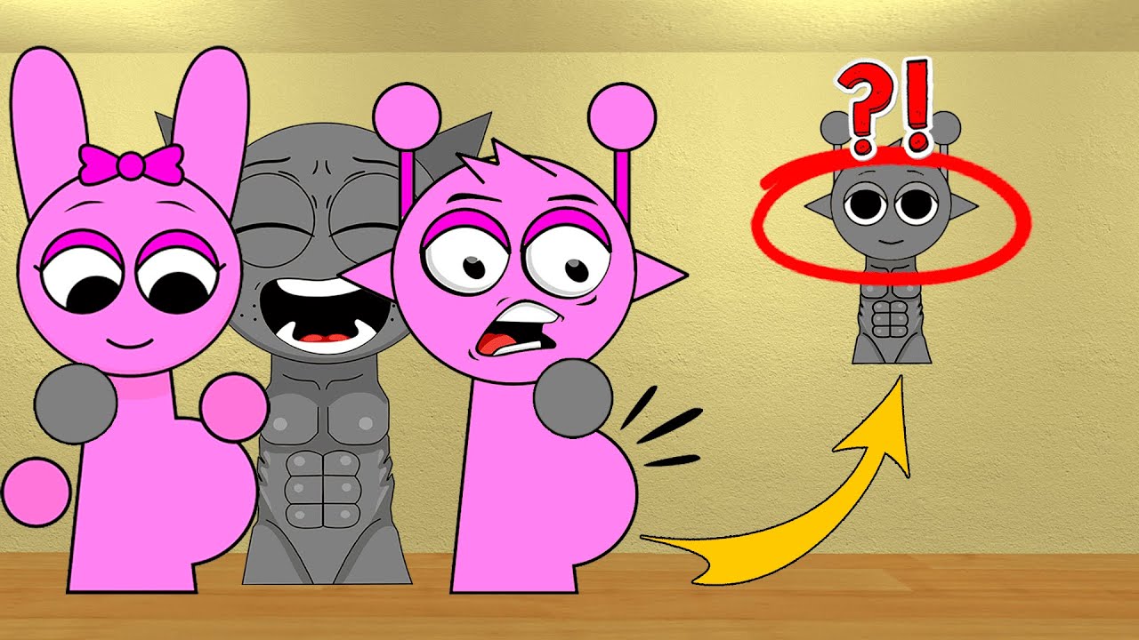 Funny Sprunki Grey Loves Pinki & Pink Simon but Simon Wants ... | Garry ...