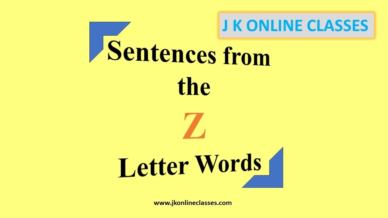 Sentences starting with letter Z| Learn English from Home🛖| Speak ...