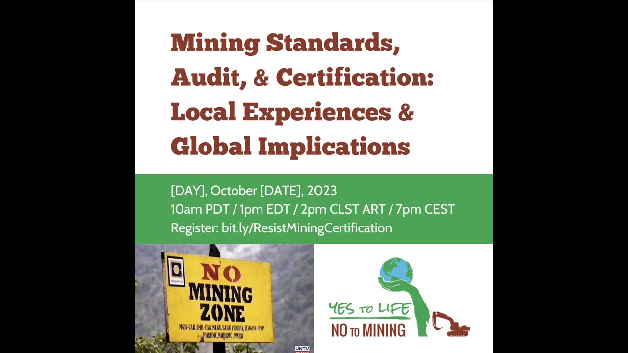 Mining Standards, Private Audits, & Certification: Local Experiences ...