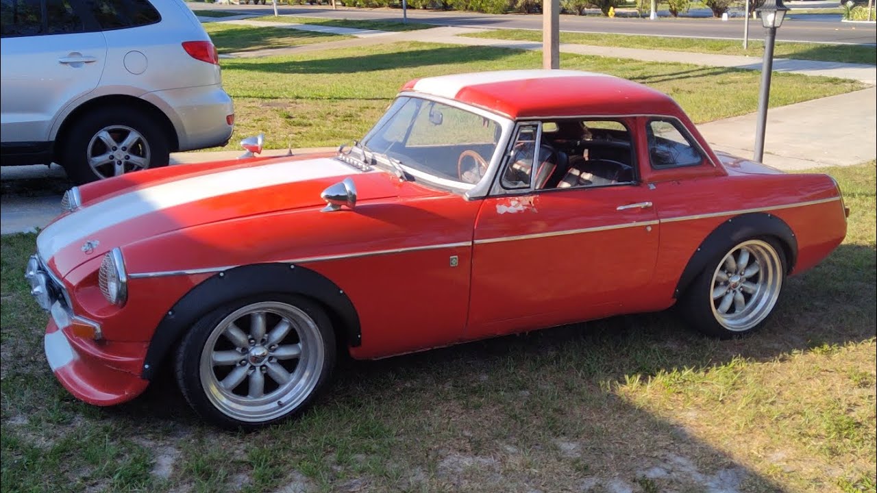 mgb widebody flare install - YouTube