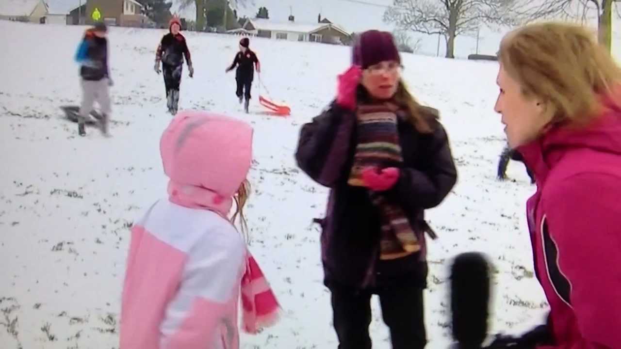 Sky News hit in face with snowball - YouTube