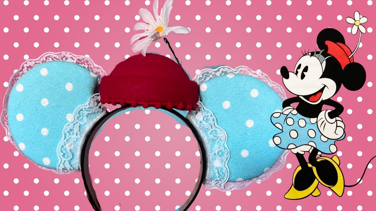DIY Vintage Minnie Mouse Ears | No Sew Mickey Ear Tutorial - YouTube