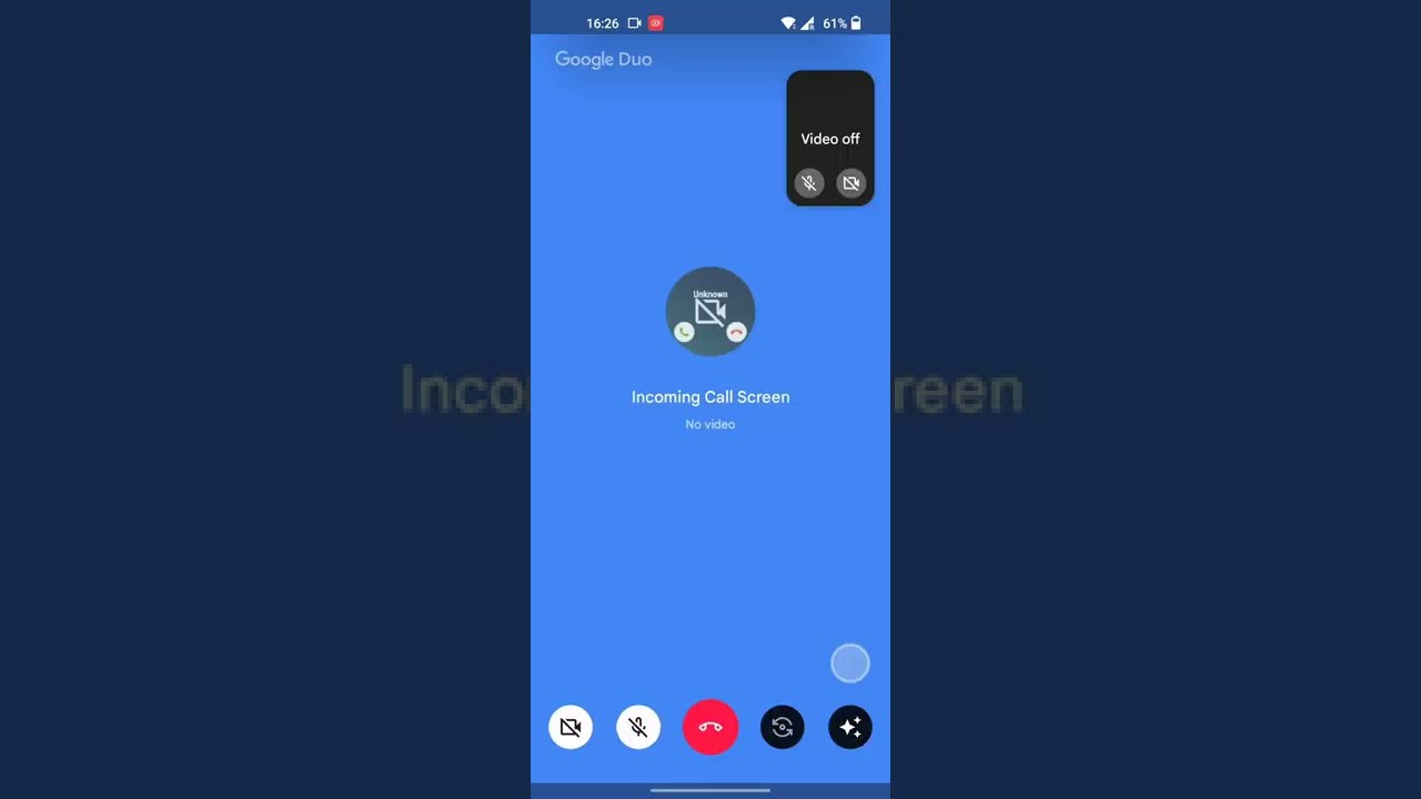 Google Duo Android 12 Incoming Voice & Video Call Screen - YouTube