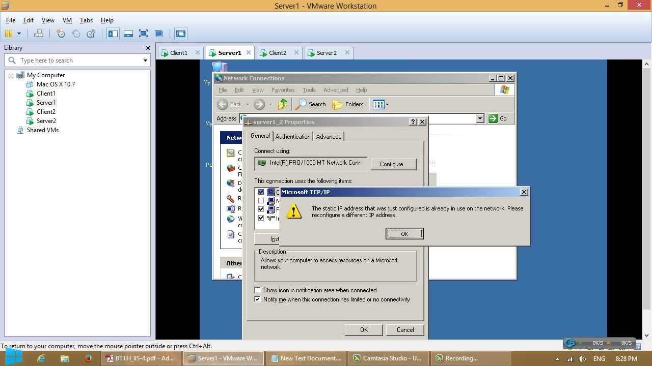 Cấu hình 2 client và 2 server chạy Windows Server 2k3 sử dụng VMWare ...