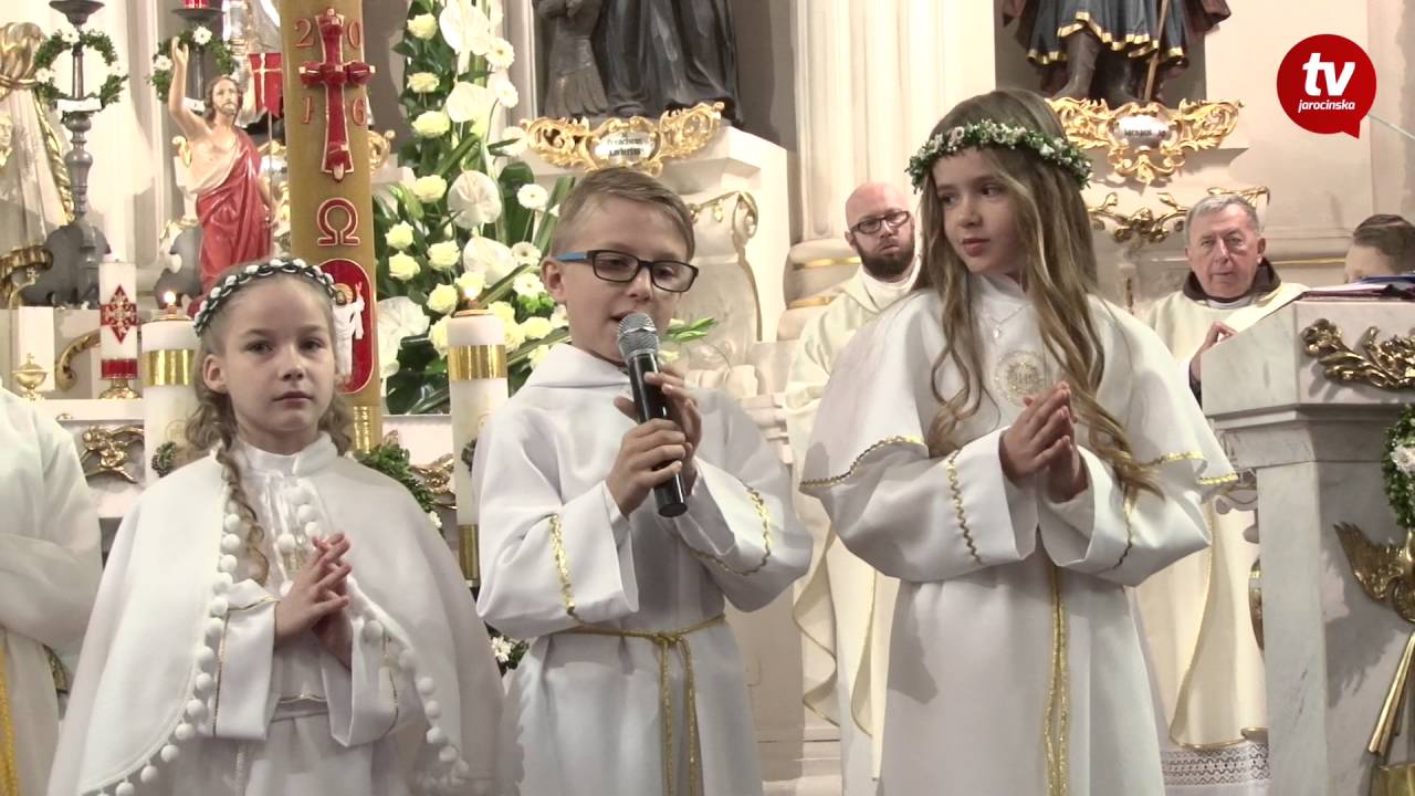 Jarocin. Pierwsza Komunia 2016. Parafia św. Marcina [www.jarocinska.pl] - YouTube
