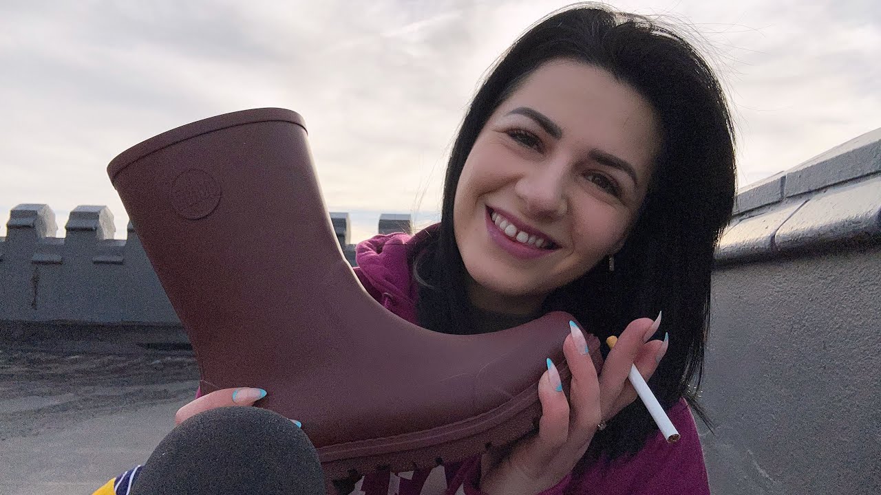 ASMR | Wellie Boots, Whispering & Smoking - YouTube