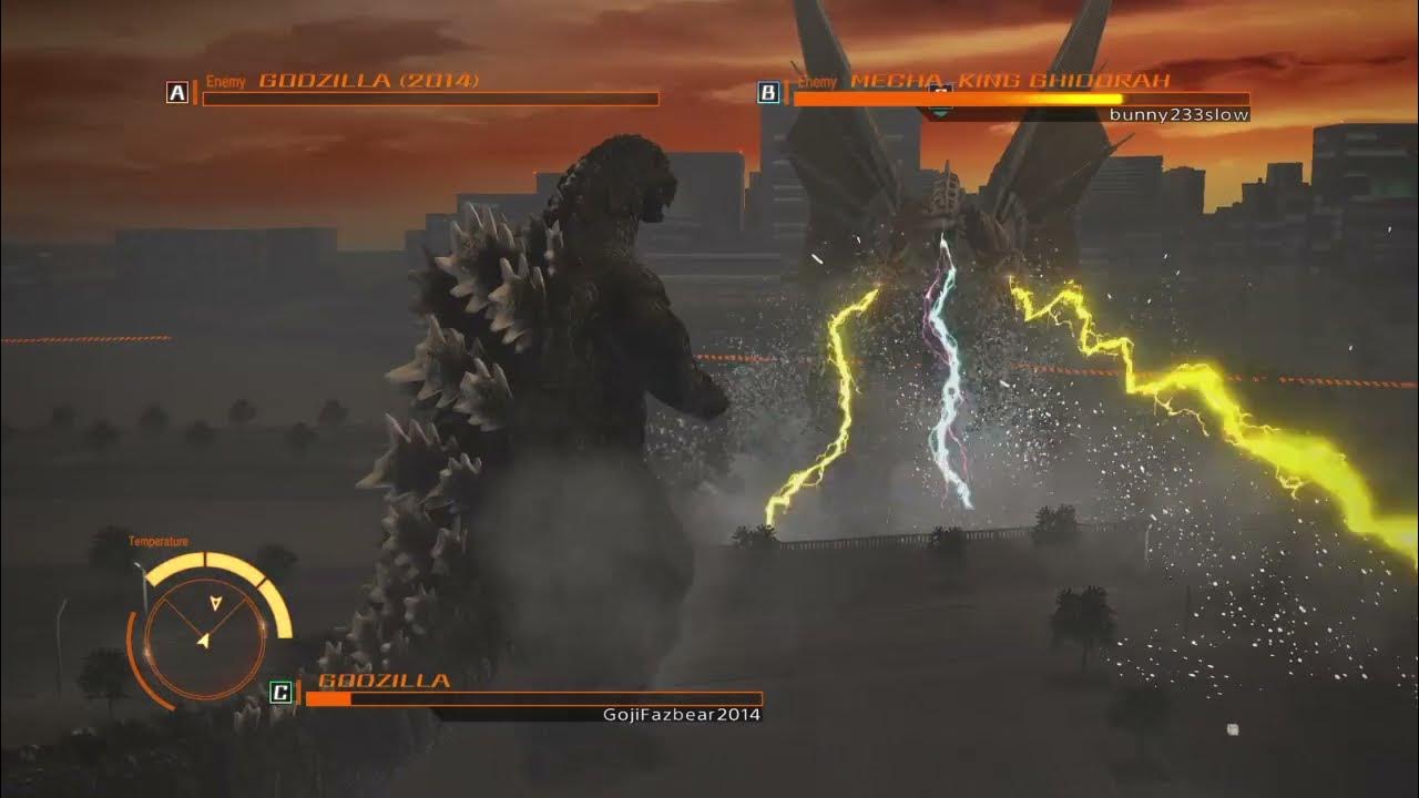GODZILLA ps4 online battle: Godzilla vs Godzilla 2014 vs Mecha King Ghidorah - YouTube