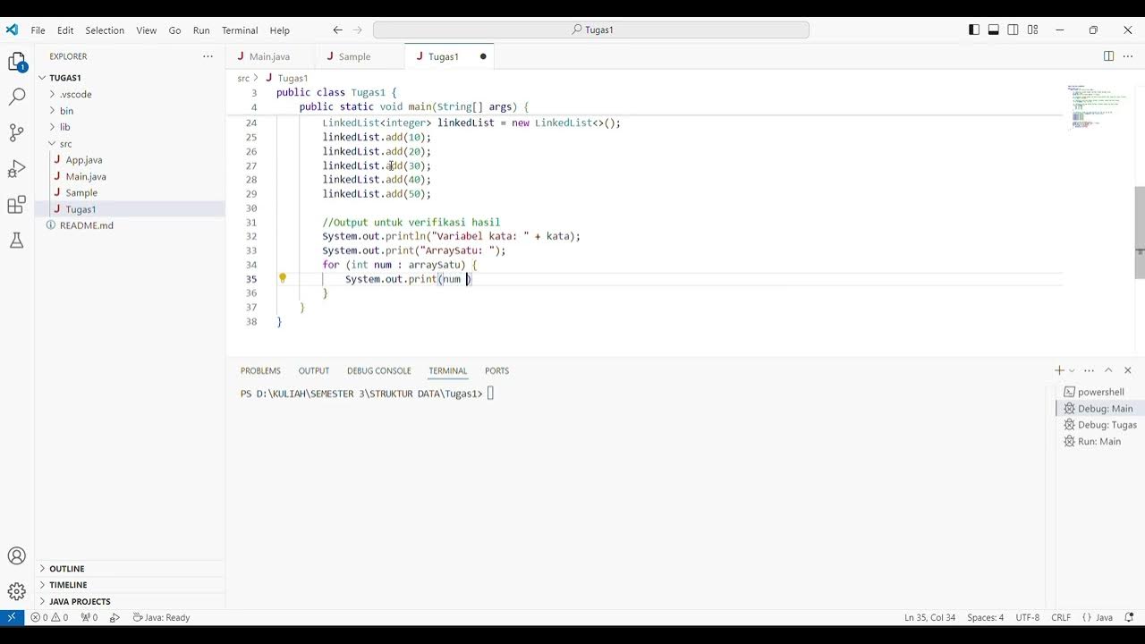 Deklarasi Tipe Data Integer dan Membuat Array Dalam Bahasa Java | Tugas ...