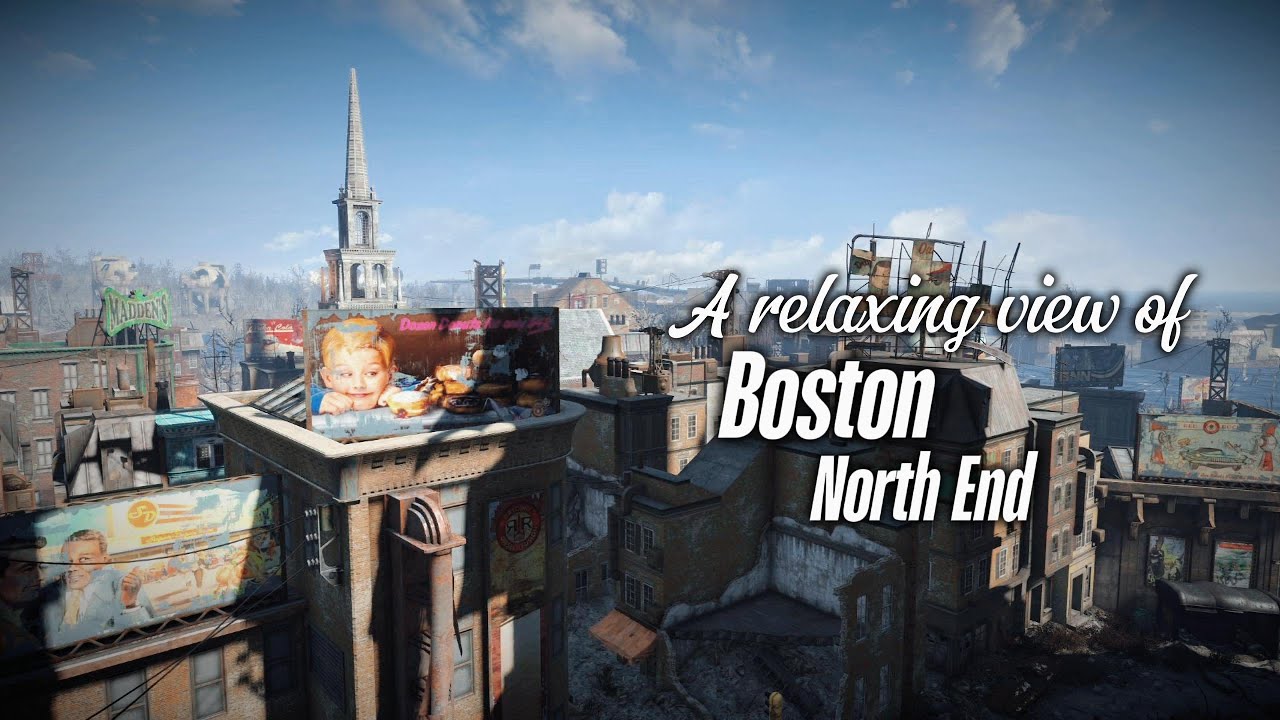 Fallout 4 - Boston North End | Rooftop City Ruins Ambience & Music (2H ...